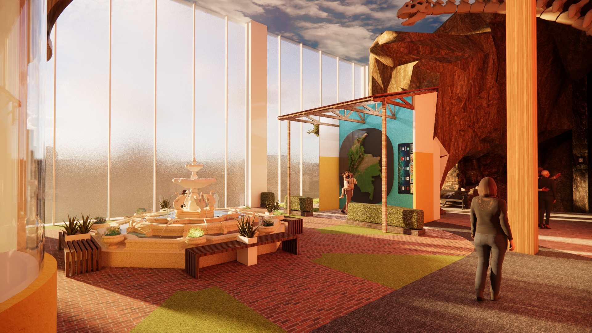 Plaza from Entrance – sol designs